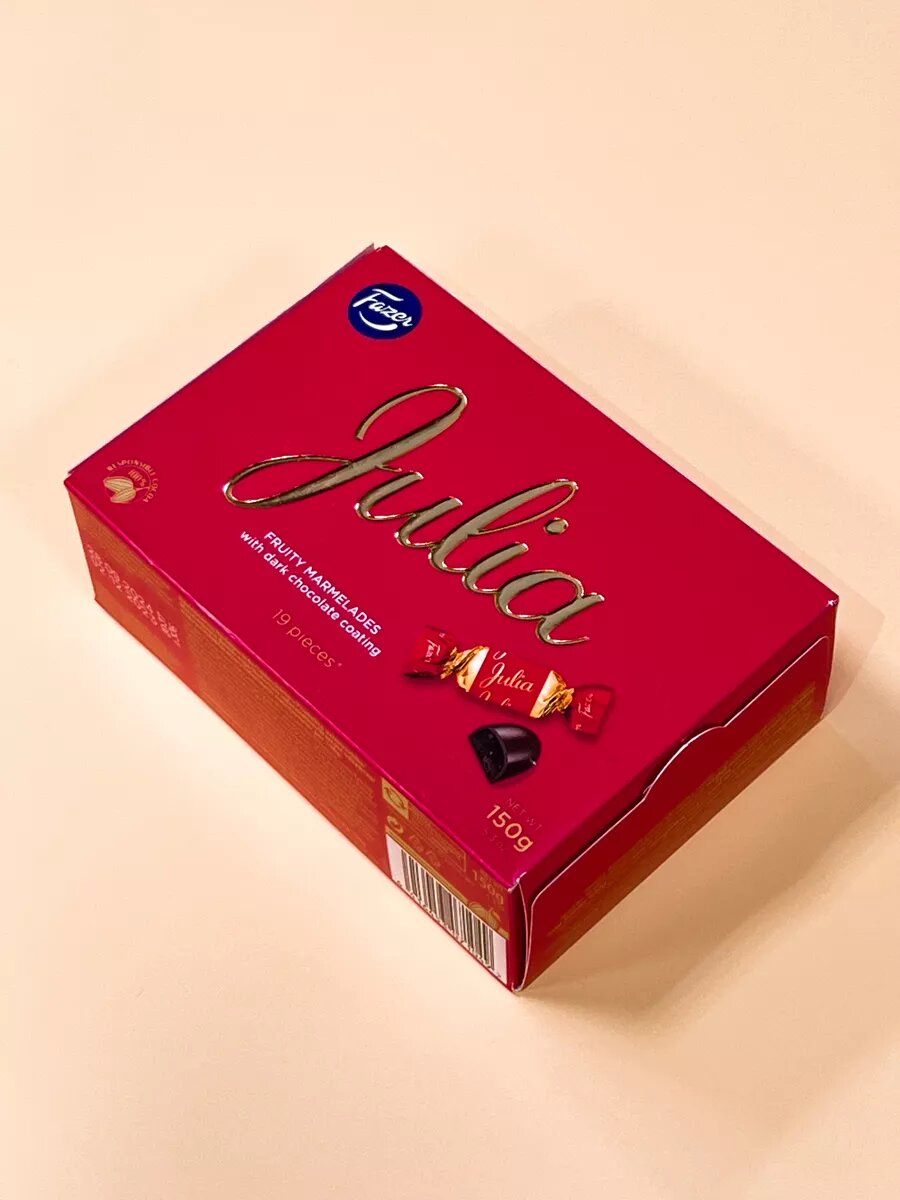 Конфеты Фазер Julia темный шоколад и мармелад 150 грамм