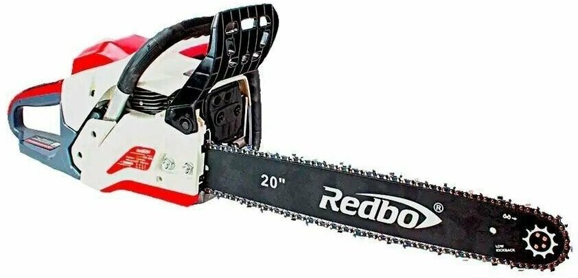 Пила цепная бензиновая REDBO PCS-5820 красный/черный 20417 2.8 кВтм