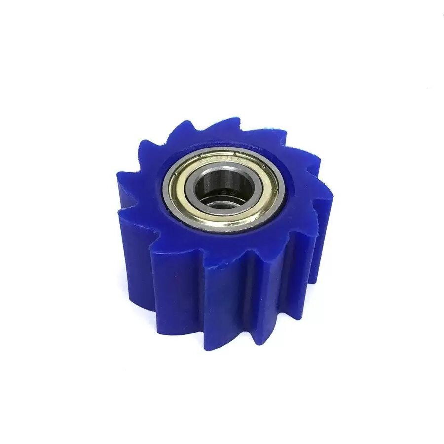 Ролик (успокоитель) приводной цепи OTOM для мотоцикла, питбайка 10 мм синий