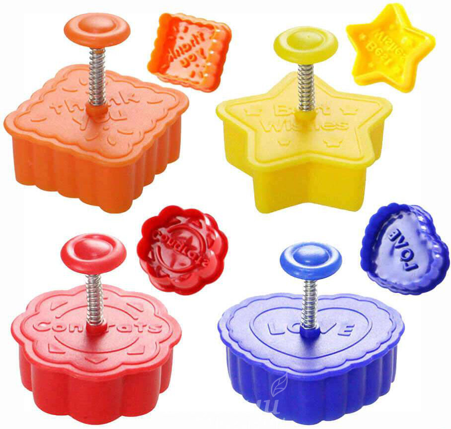 Выемка-плунжер для марципана/мастики Поздравления набор 4 шт. (Набор из 3 шт.)