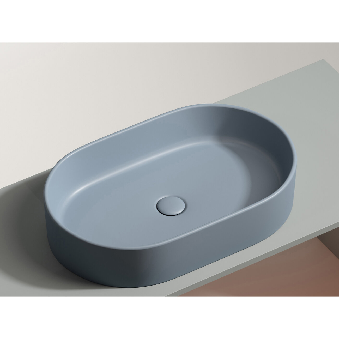 Раковина Ceramicanova (Керамиканова) Element накладная 122х608х385 мм CN6048MHL Серо-Голубой Матовый