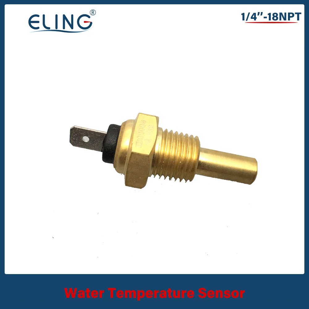 Датчик температуры воды KUS 40-120 ℃, универсальный 52 мм измеритель температуры для автомобиля, лодки, 9-32 В, красный, желтый, стандартный датчик температуры M10 M12 M18 1/4-18NPT 1 4-18NPT