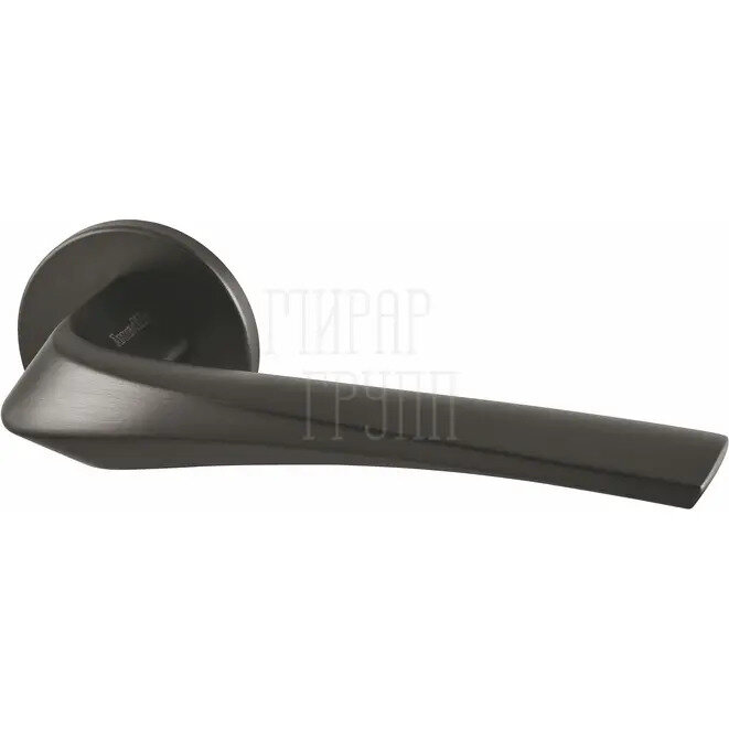 Дверная ручка Armadillo на круглой розетке "FLAME" URS черный