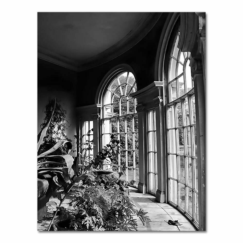 Черно-белый постер "Курящая женщина", AliPaint 2528-04, 15x20cm No Frame