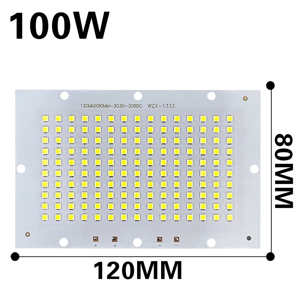 Светодиодный матричный прожектор с бусинами 10 Вт, 20 Вт, 30 1PCS 100W, Warm White, With Power Cord