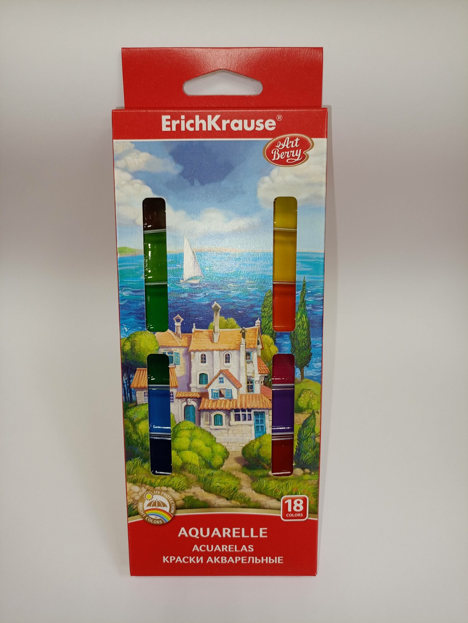 Краски акварельные ArtBerry Premium с УФ защитой яркости 18 цветов 41736