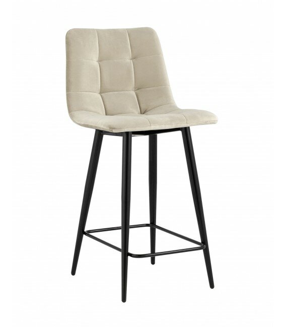 Стул полубарный Джове велюр бежевый высота сиденья 60 см