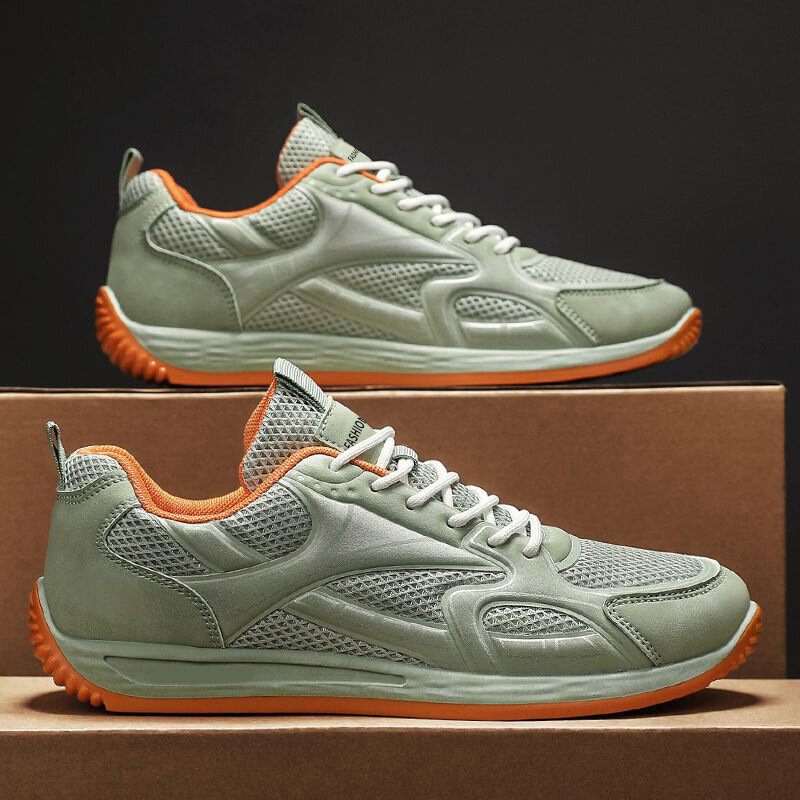 MOOCIE Новые высококачественные весенние мужские сетчатые дышащие спортивные кроссовки для бега, повседневные модные кроссовки для пап