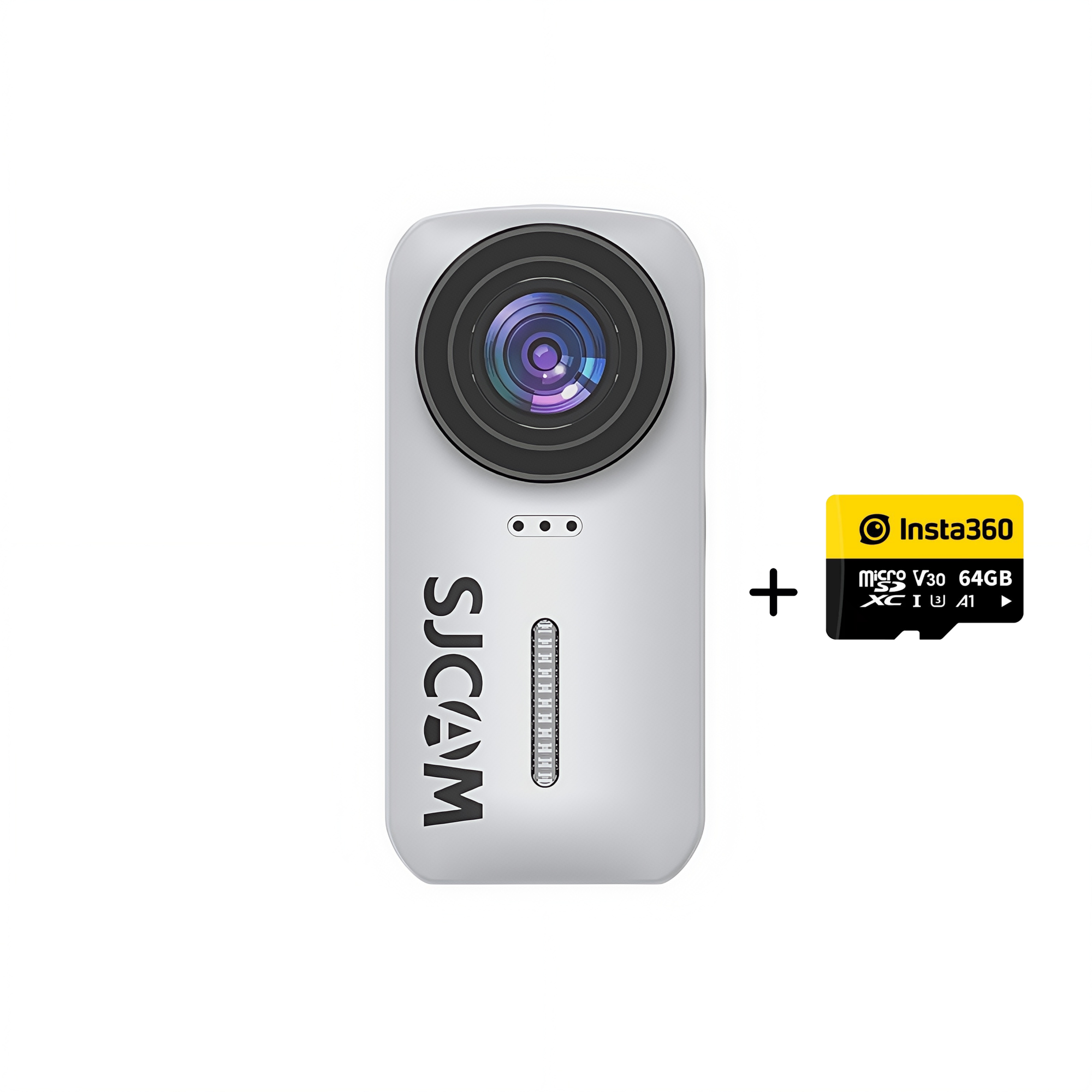 Экшн-камера SJCAM C110/C110+ White, с картой памяти 64 ГБ 4K, 30 кадров/с, Wi-Fi, Black standard
