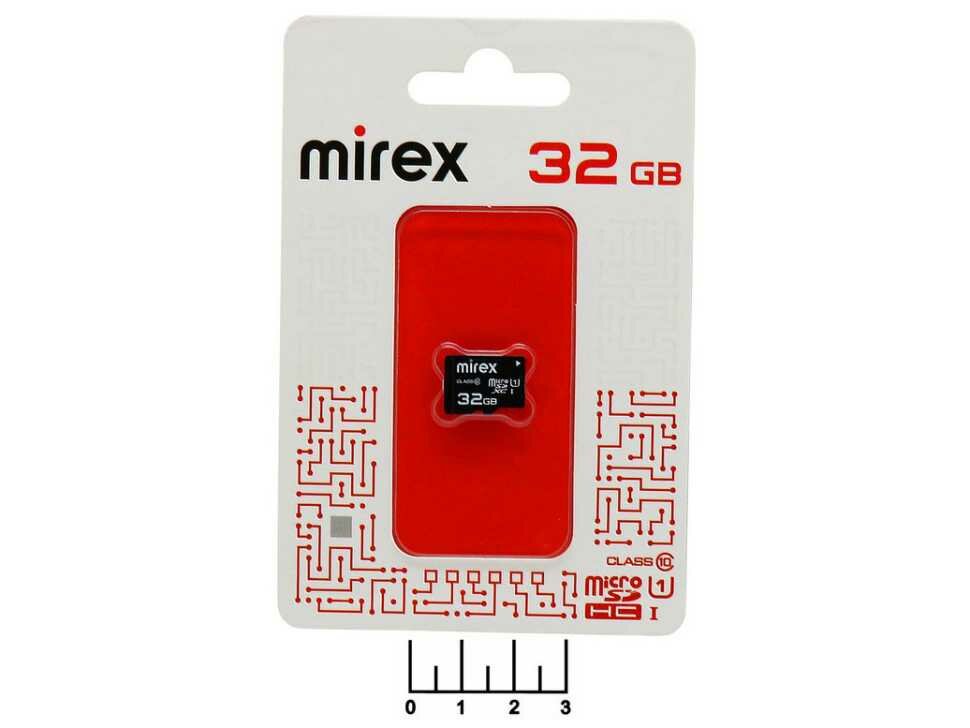 Карта памяти micro SD 32Gb Mirex class10 (SDHC) UHS-I