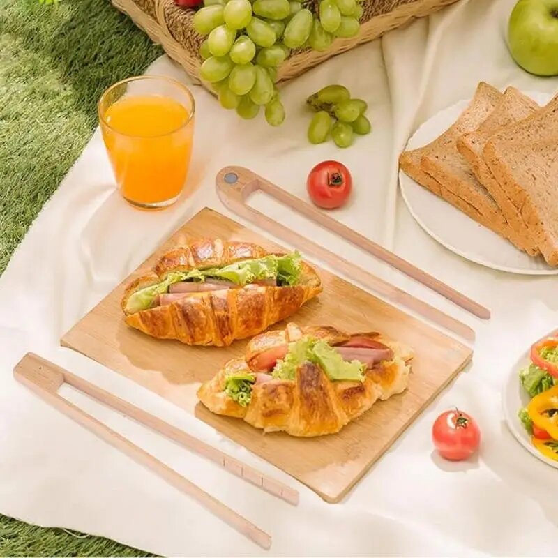 Деревянные кухонные щипцы 2 шт.