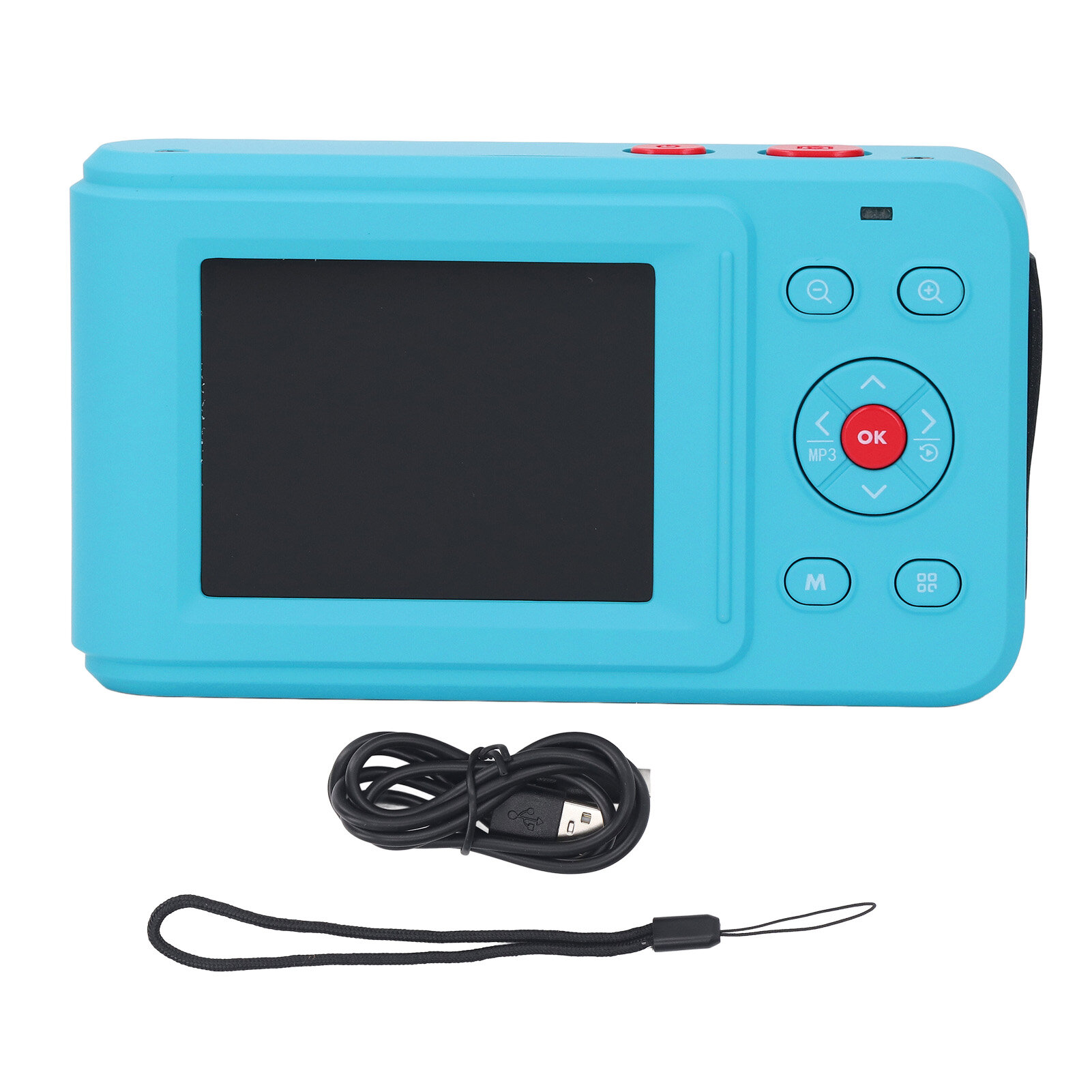 Цифровая камера 72MP 2.5K Видеовыход Двойной экран Компактная камера 16-кратный зум Автофокус Селфи-камера для путешествий Встреч Выпускных Синий