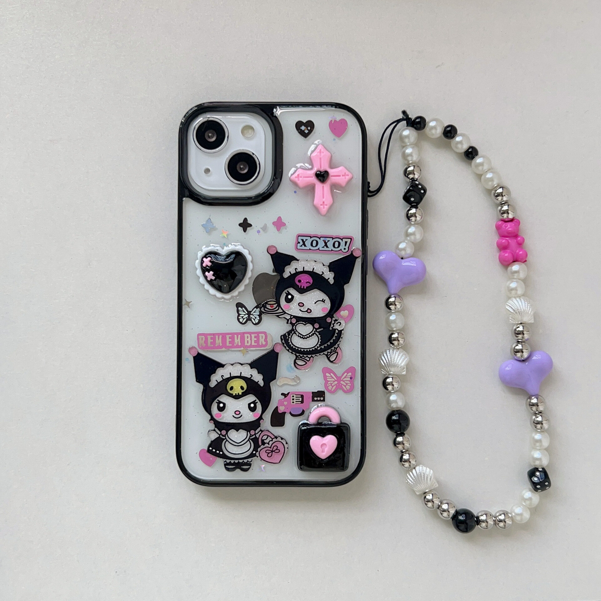 Капля клея мультфильм для iPhone15promax Apple 14 Чехол для мобильного телефона 13 трехмерный Новый 12 анти-капля