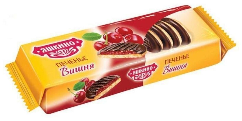 Печенье Яшкино вишня, 137 г х 24 шт