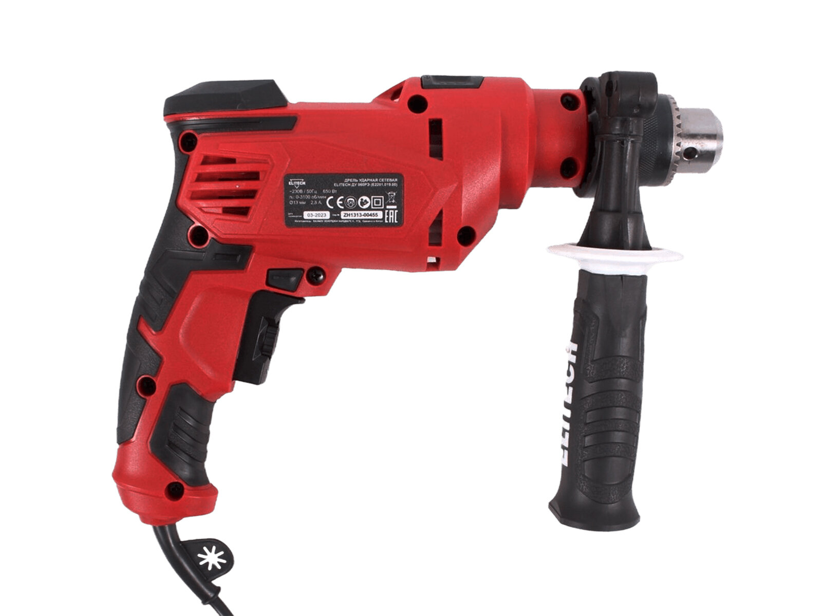 Дрель ударная ELETICH 650Вт 13мм