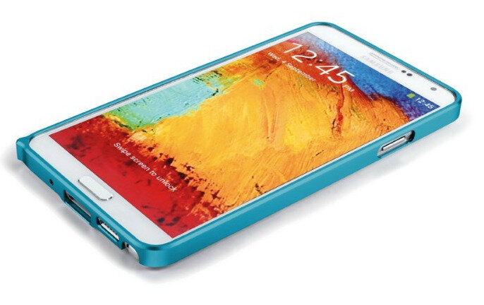 Бампер Samsung Galaxy Note 3 (N9000) алюминиевый Ultra Slim (Голубой)