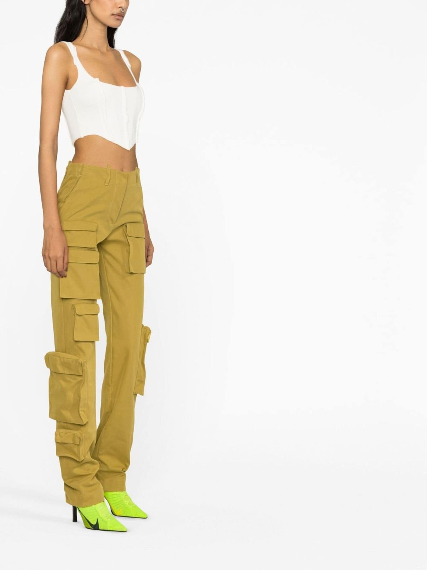Брюки карго Off-White Co Multipocket, размер 38, светло-желтый — фото 1