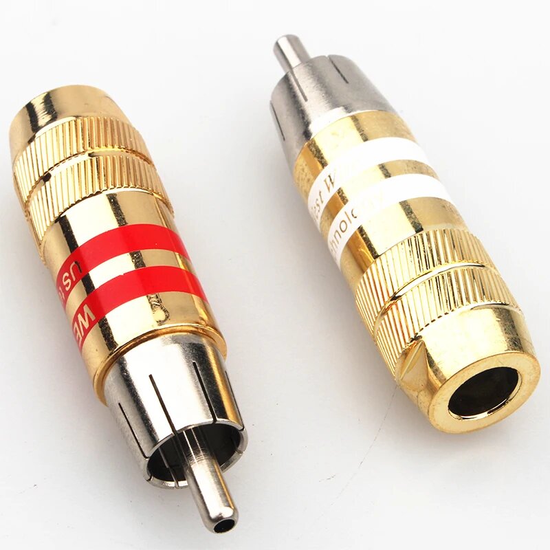 RCA аудиокабель золотистый 4 штуки colleimage 6.5MM 8PCS