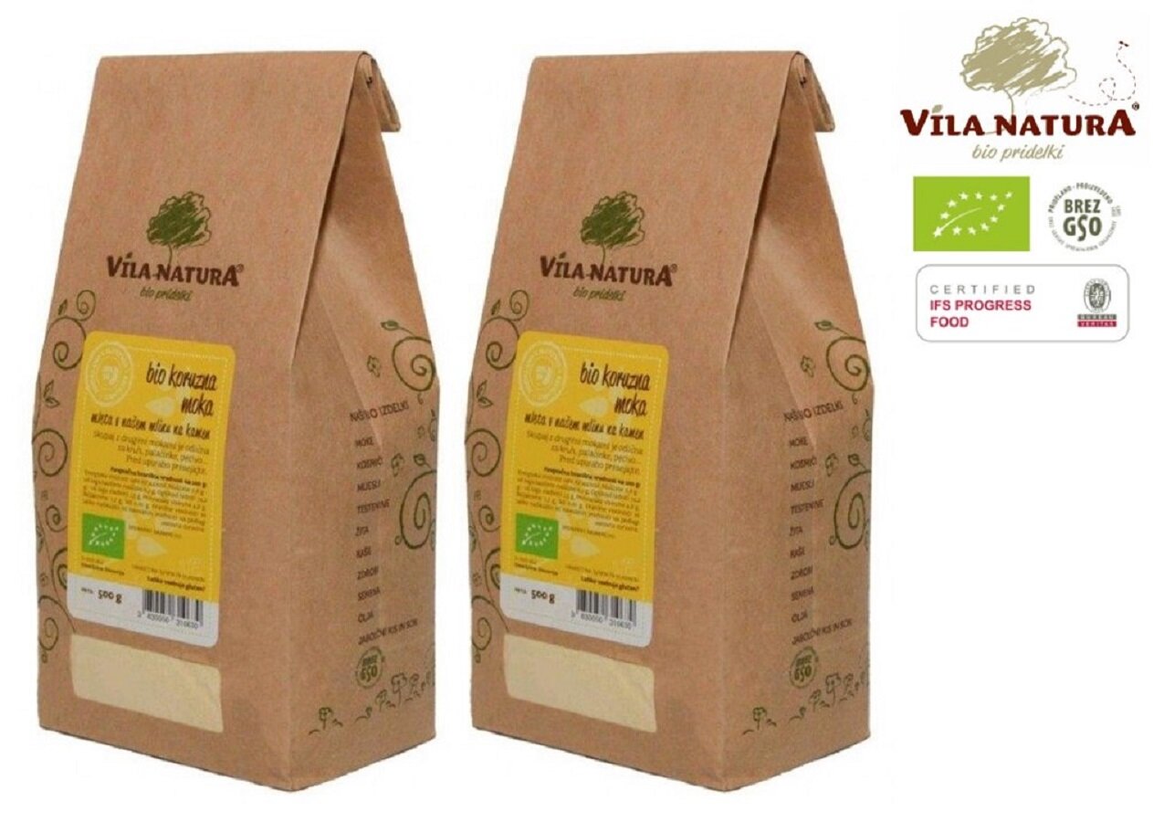 Мука кукурузная жерновая био Vila Natura 2х500г