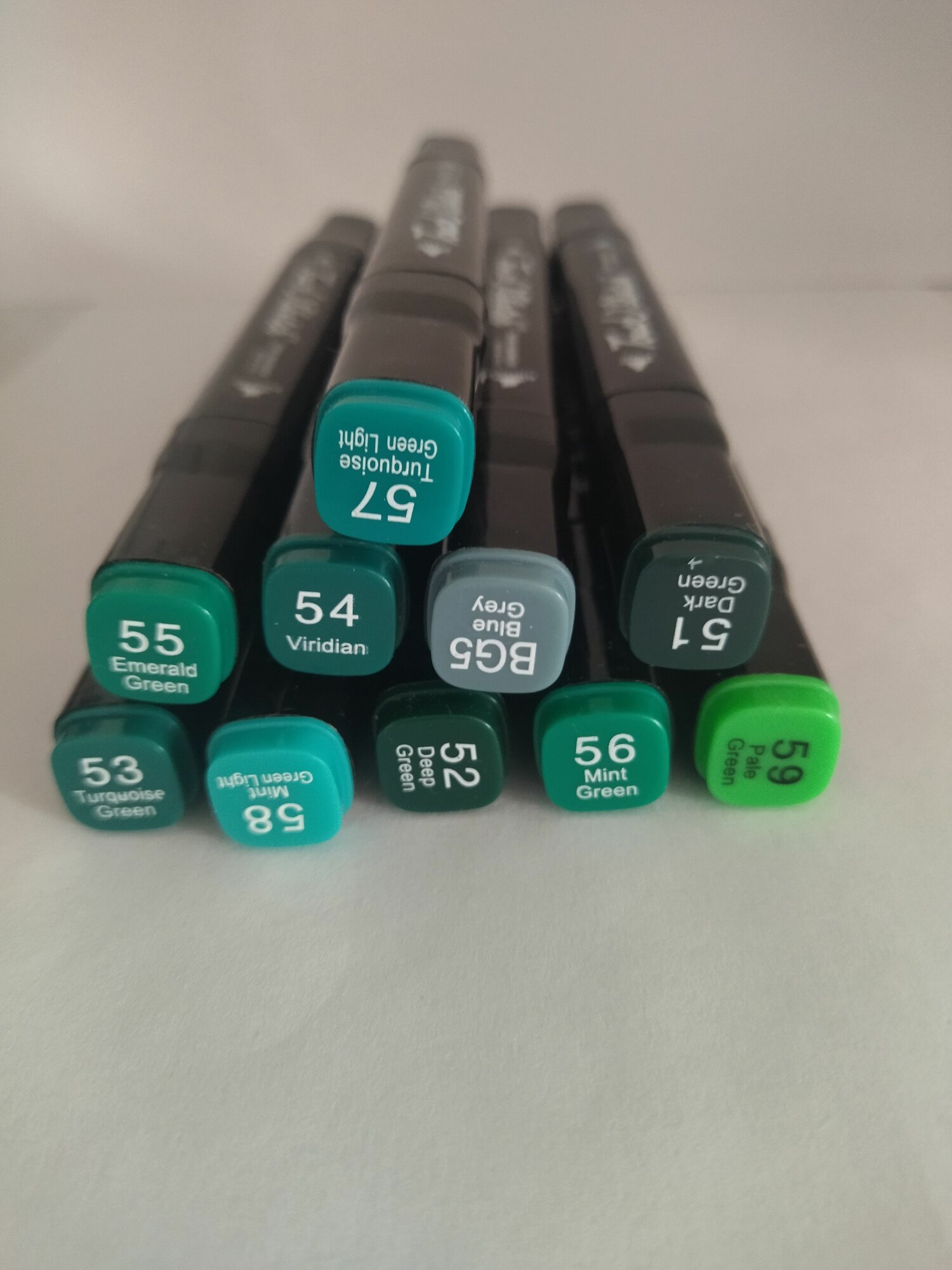 Набор - 10 шт. маркеров Touch Sketch, спиртовые, кисть/скошенное перо, диаметр 2-7мм