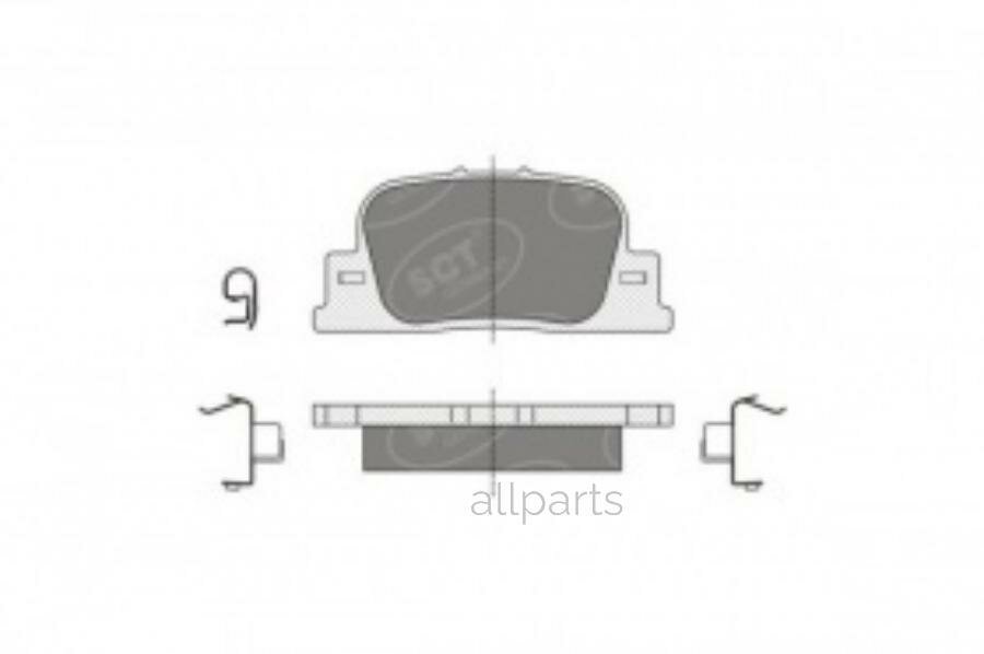 SCT GERMANY SP335 колод. торм. перед. TOY CAMRY (V20) 96-01/PRIUS 03-09/BYD F3/LIFAN SOLANO/BYD F3R 07-