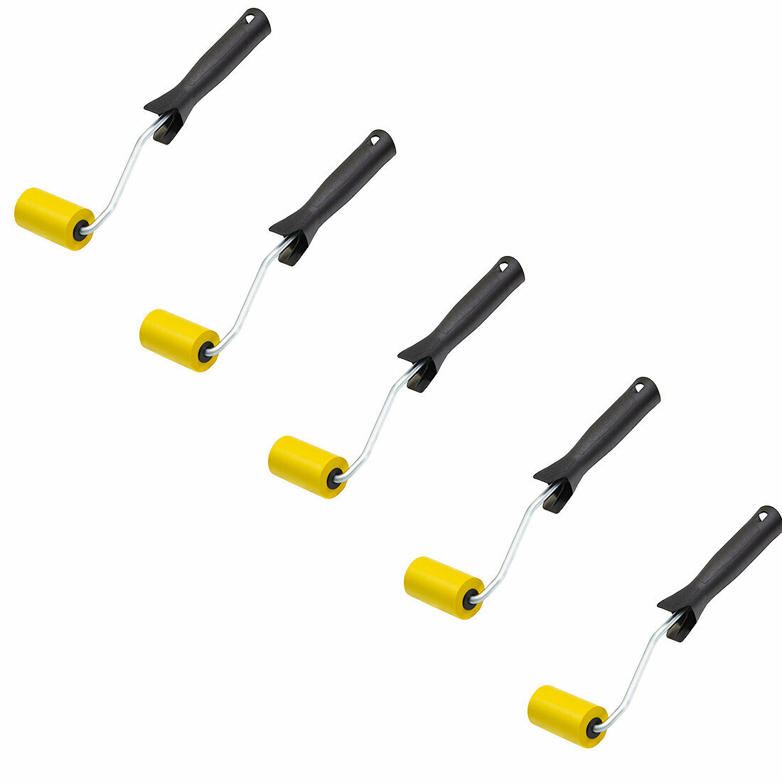 Валик резиновый 50 мм стержень 6 мм с ручкой (5 шт.)