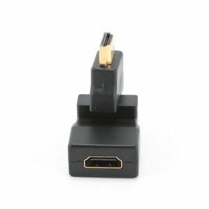 Переходник HDMI-HDMI Cablexpert A-HDMI-FFL2, 19F/19M, вращающийся на 180 град, золотые разъемы