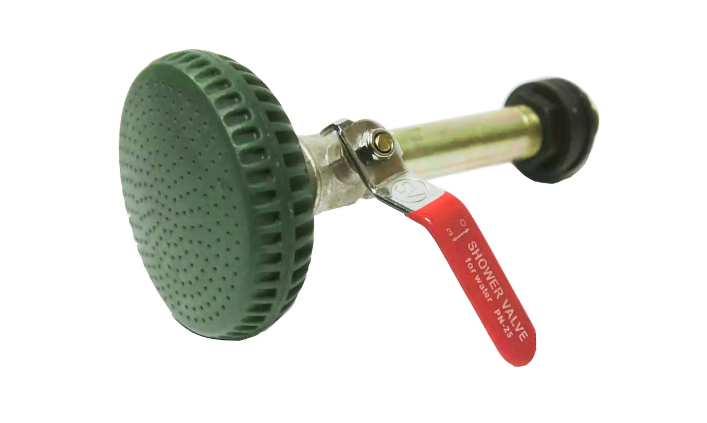 Набор для душа (лейка пласт, кран шар. 1/2 ГШ, гайка, прокладка, сгон стальной)