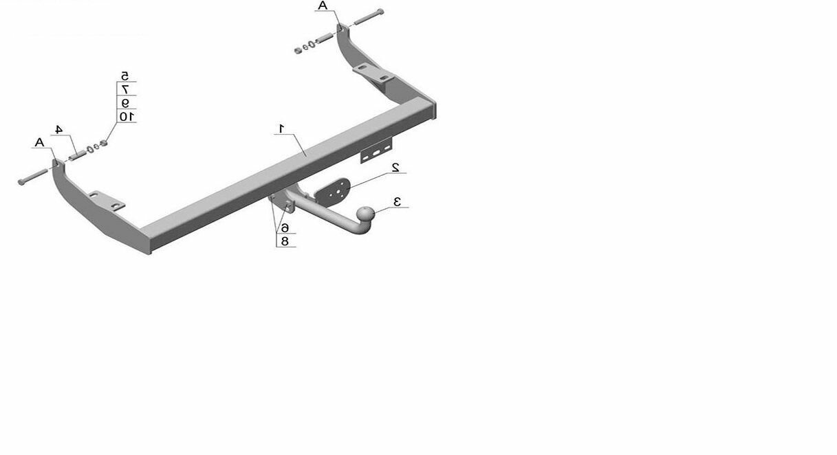 Фаркоп для Hyundai Porter фургон 2007г.-по н. в. (без электрики) (паспорт и сертификат) AvtoS. HY19