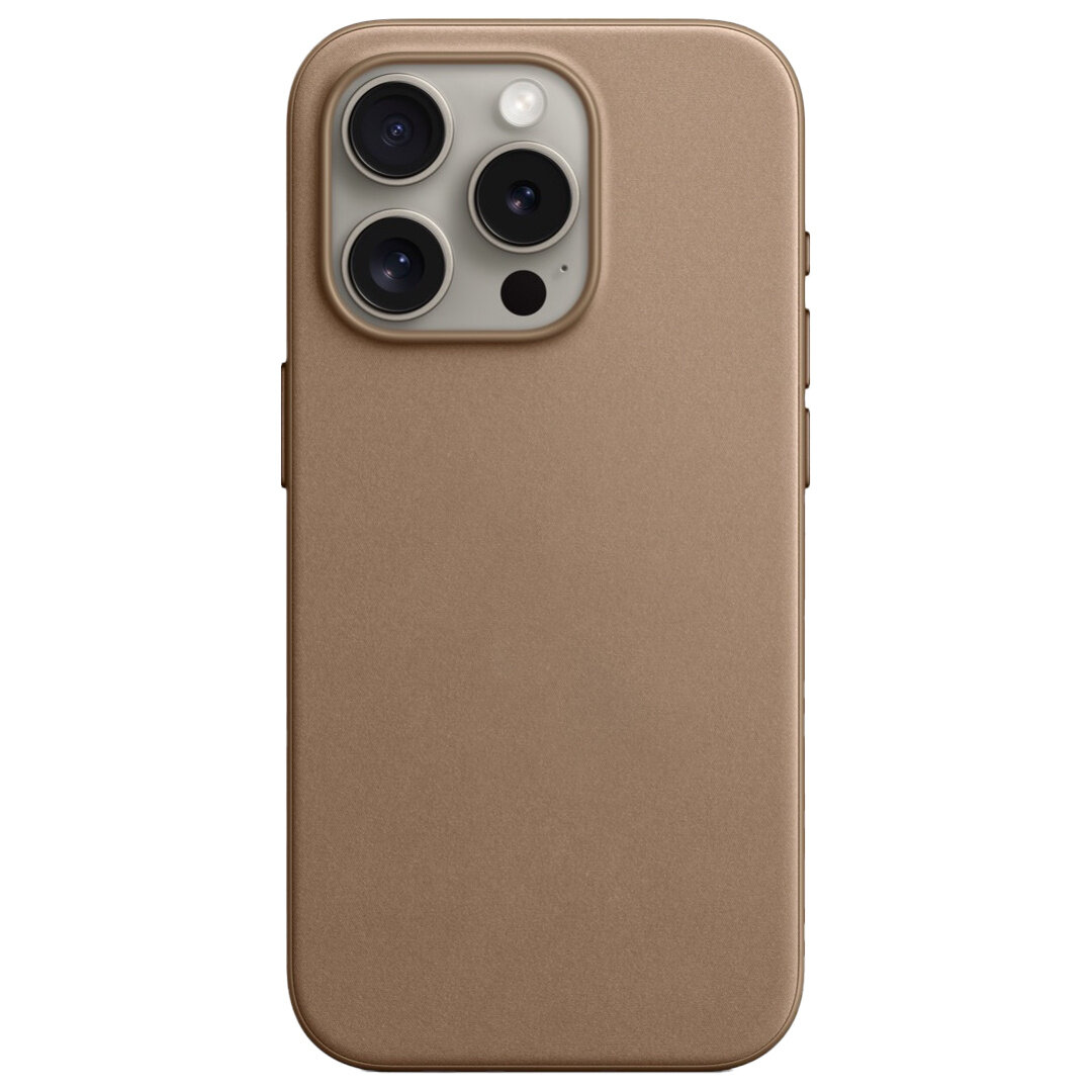 Кожаный чехол для iPhone 15 Leather Case, MagSafe, коричневый
