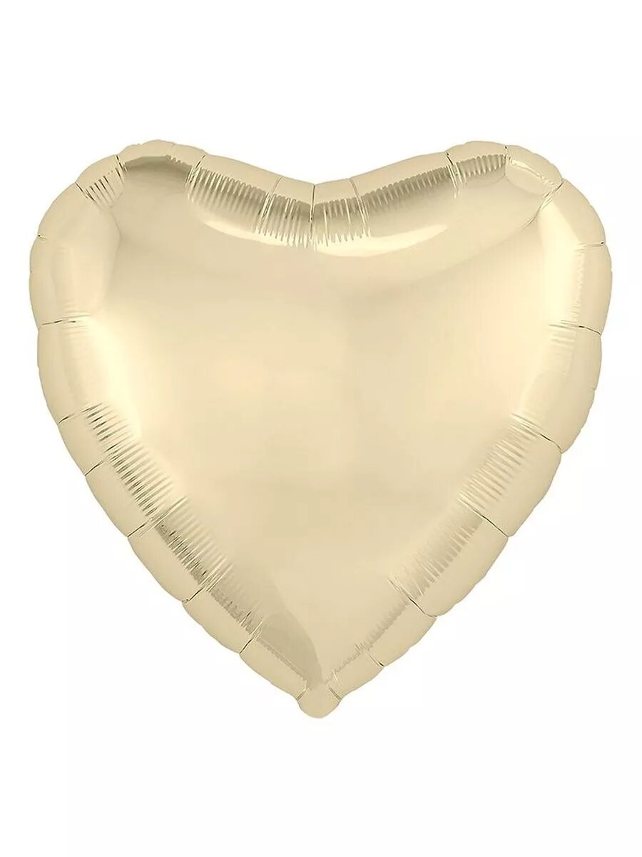Сердце Шампань, фольгированный шар (19"/48 см ) 1 шт. / AGURA, Россия