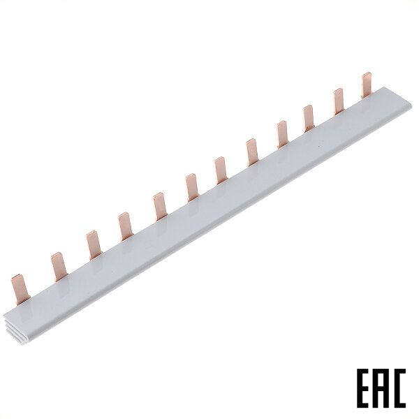 Шина-гребенка 11-2244-1 3P 63А pin на 12 модулей REXANT (4 шт. в наборе)