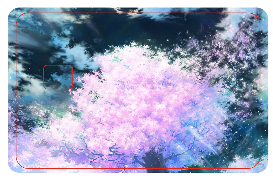 Наклейка на банковскую карту, стикер на карту, сакура