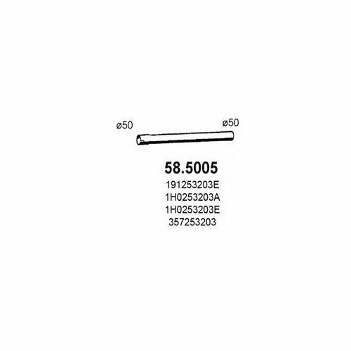 Труба выхлопного газа, ASSO 58.5005 (1 шт.)