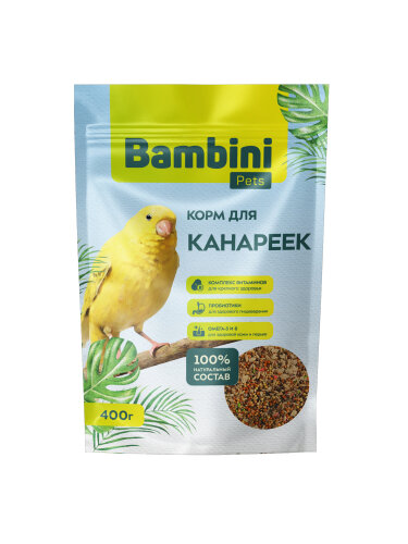 Корм Bambini Pets для канареек, 400 г