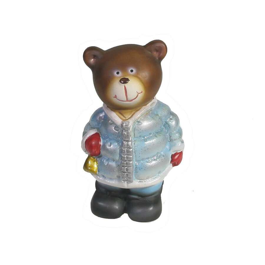 Статуэтка Медведь с колокольчиком цв. золото 8*6.5*12см KSMR-714182