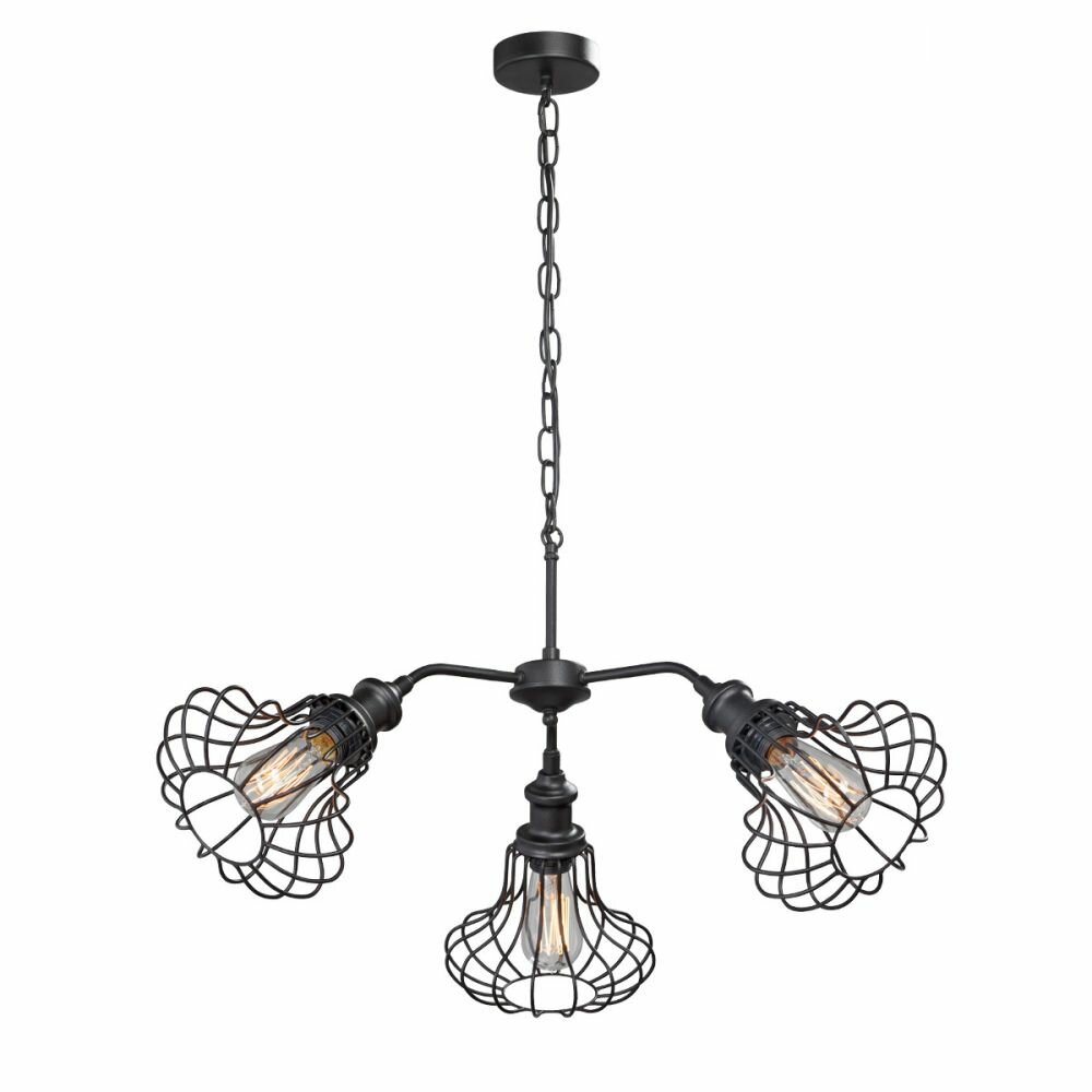 Люстра Vitaluce V4499-1/3, 3хE27 Макс. 60Вт Черный, Матовый / Виталюче.