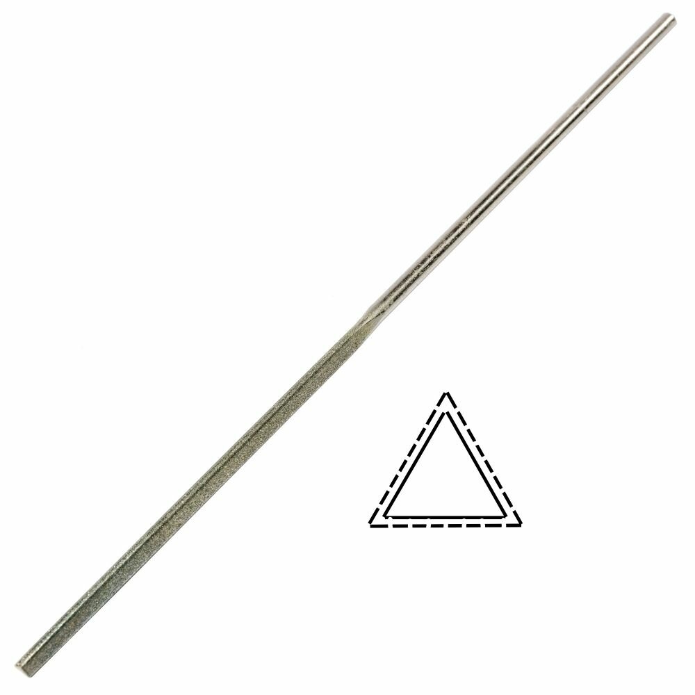 Надфили 5 шт. алмазные тупоносые трехгранные равносторонние 160 мм 80/63