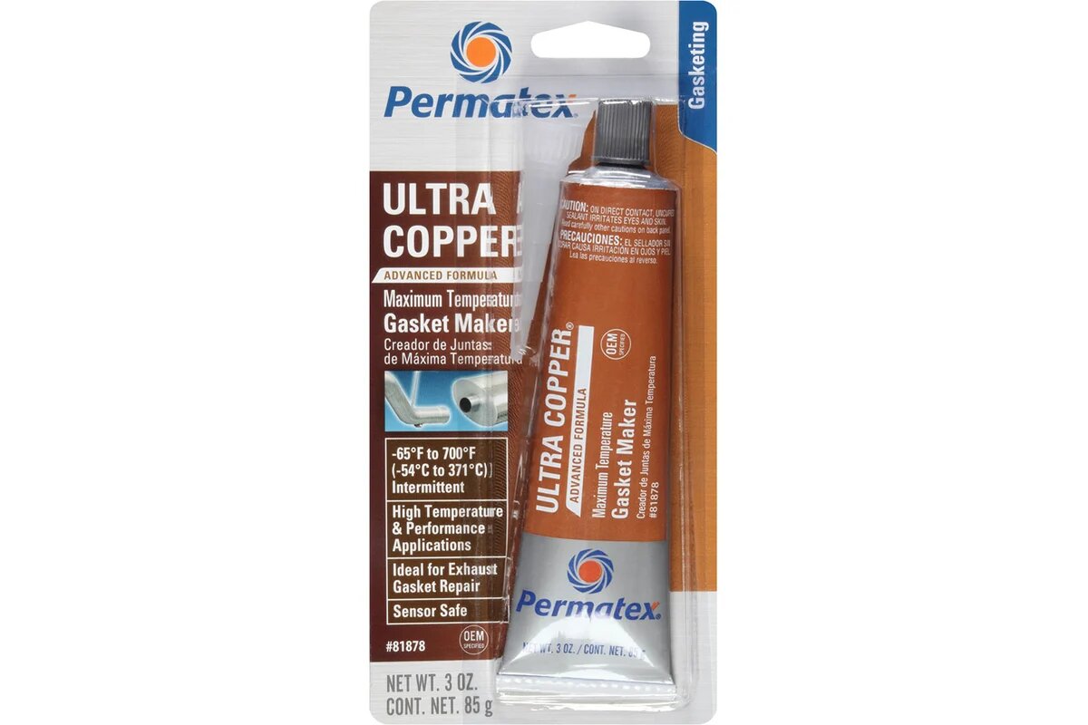 PERMATEX Формирователь прокладок ультра куппер термостойкий с медью 85 г. 81878