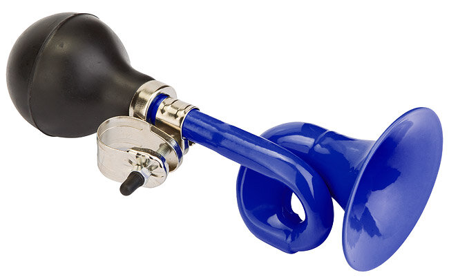 Клаксон STELS 86B-02 сталь/резина, чёрно-синий