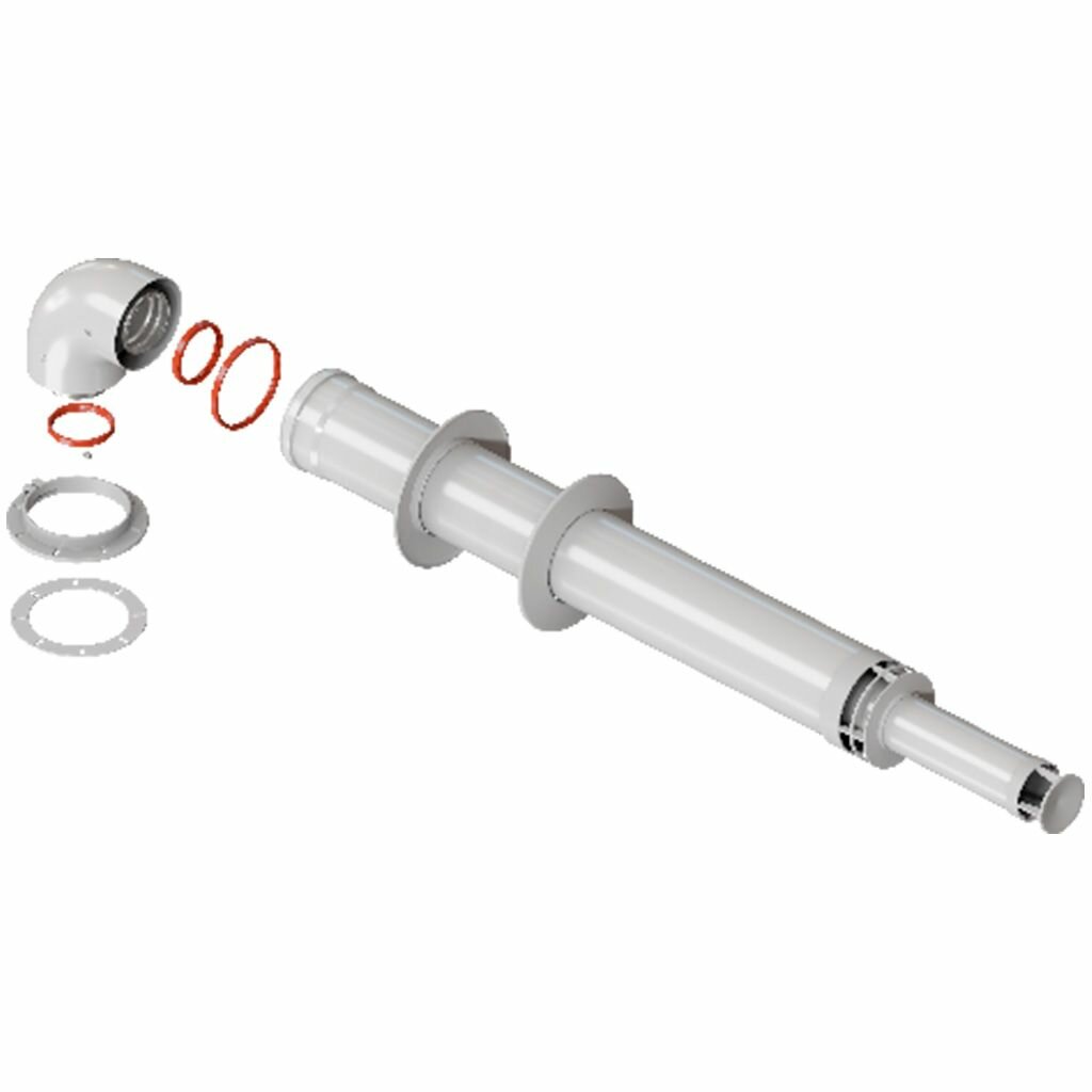 Комплект дымохода ROMMER антилед RCA-6010-241000 60/100 - 1000мм фланец в комплекте