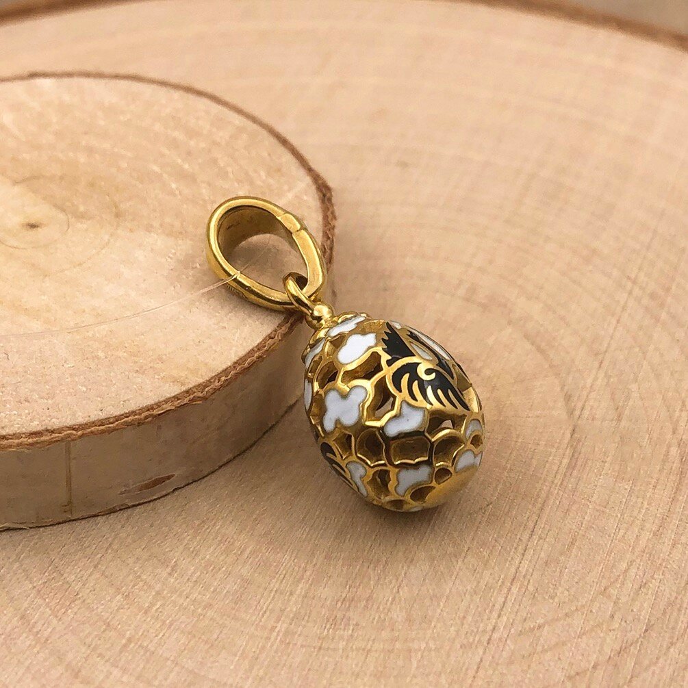 Подвеска, серебро, 925 проба, золочение, оксидирование, эмаль