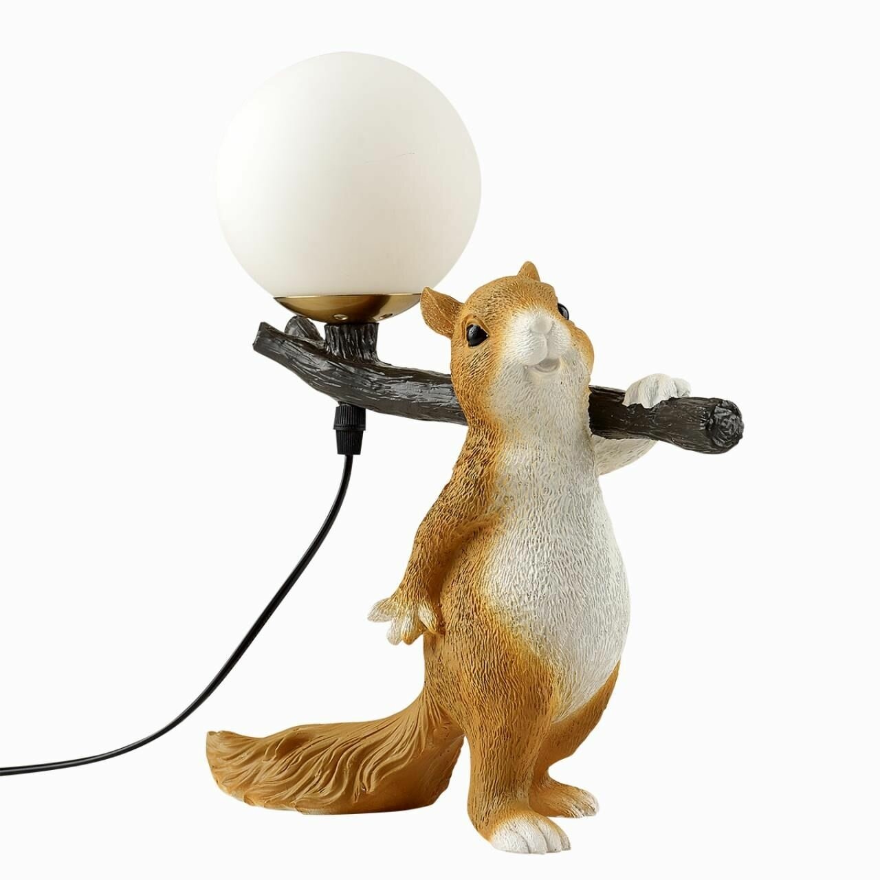 Настольная лампа Lumion "Squirrel" 6522/1T, галогенная, 40Вт, IP20, стекло, белая