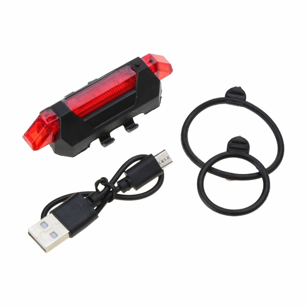 Usb перезаряжаемый велосипедный предупредительный задний фонарь красного цвета