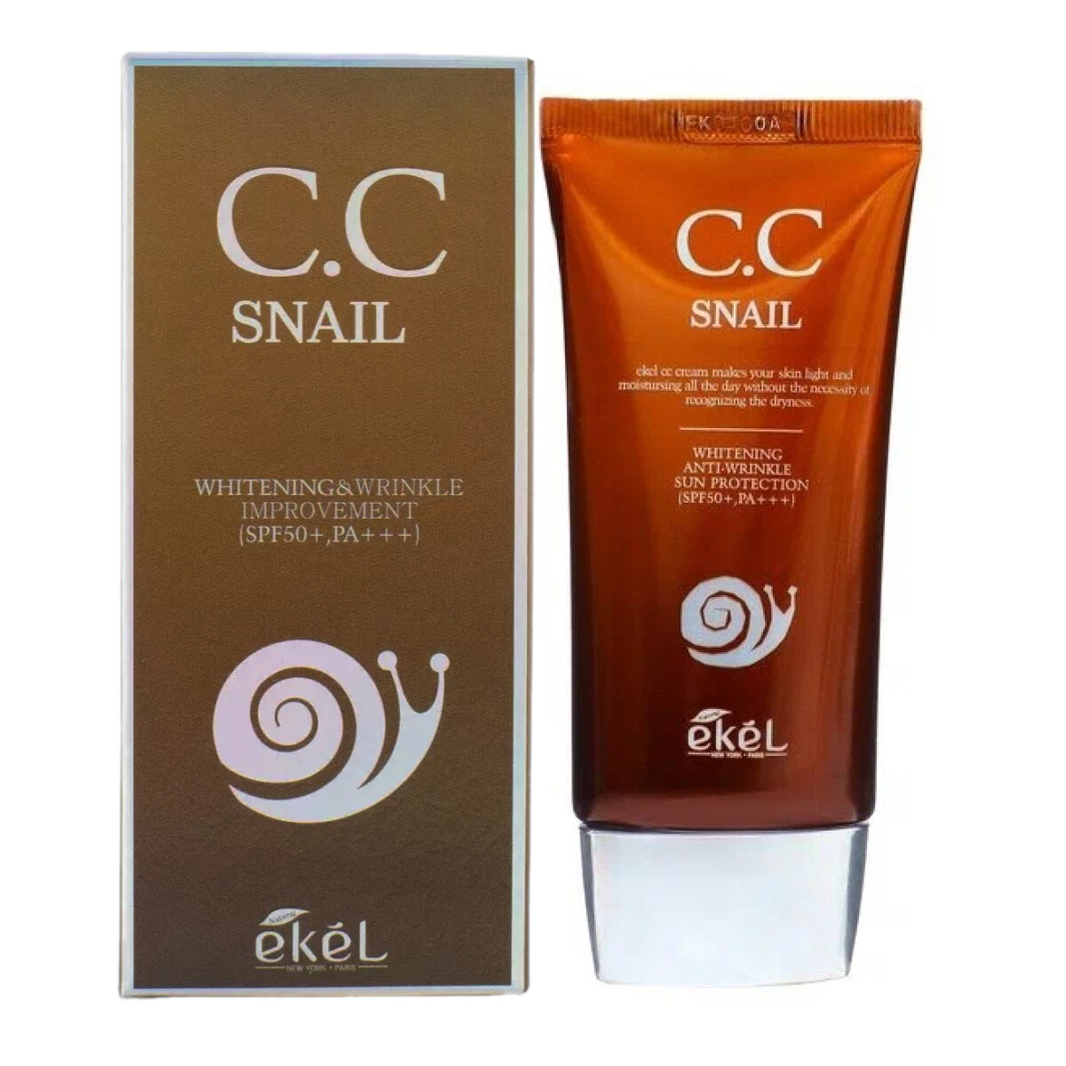 Ekel СС крем с улиточным муцином SPF50+ PA+++, 50 мл