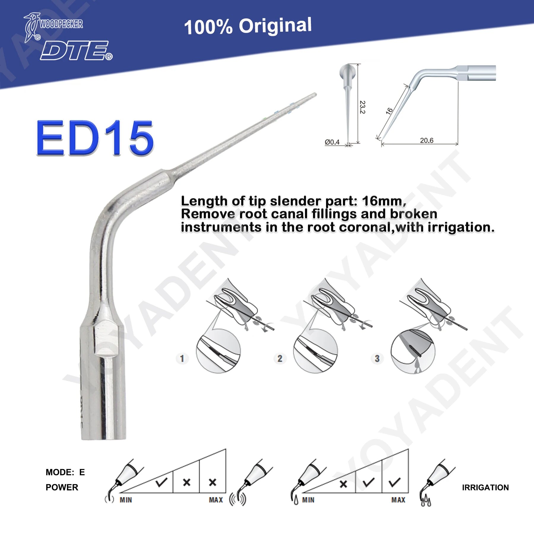 Насадки Woodpecker DTE ED-Series для ультразвукового скалера ED15