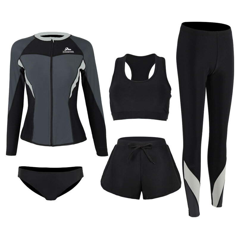 Купальник, женский, XL, с длинными рукавами