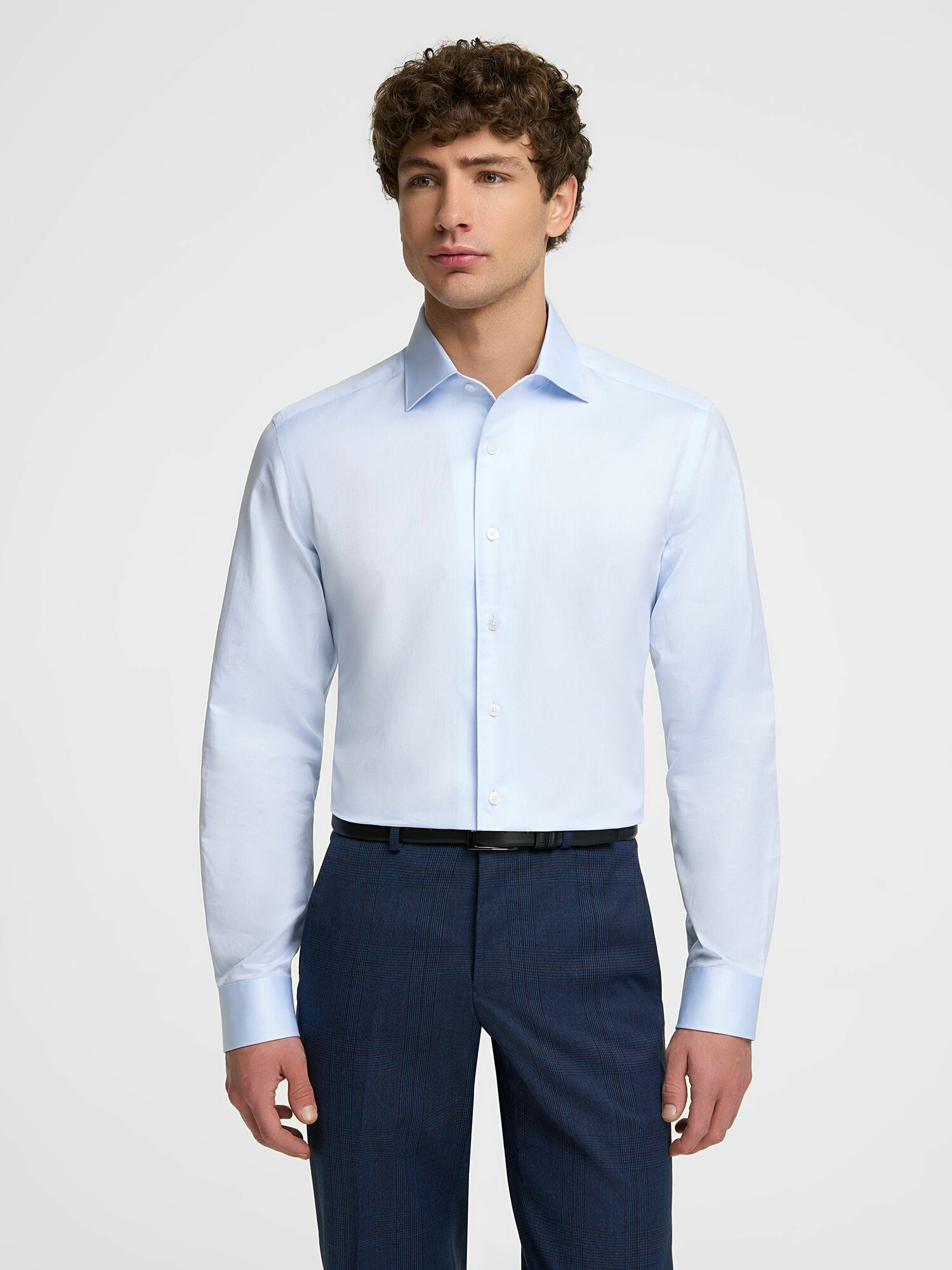 Рубашка HENDERSON, размер 42/S/179-184, голубой