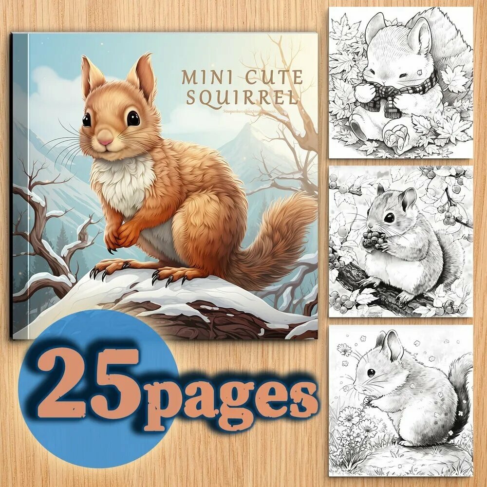 Книжка-раскраска Животное, Альбом для рисования Животное, высокое качество Книга каракулей20 см*20 см, подходит для раскрашивания как взрослыми, так и детьми