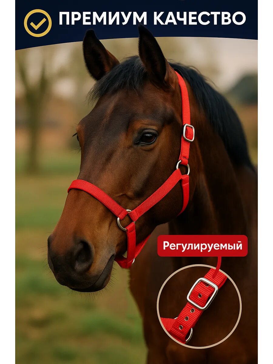 Недоуздок для лошади и пони универсальный